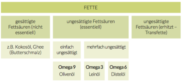 Fette Tabelle – Deine Ernährung Akademie